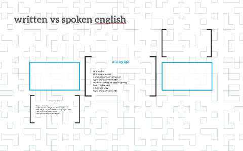 written vs spoken english by jonas wisth on Prezi