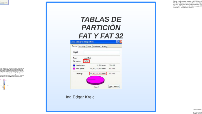 TABLAS DE PARTICIÒN FAT Y FAT 32 by edgar krejci on Prezi