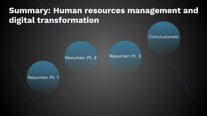 Summary: Human resources management and digital transformation by ...