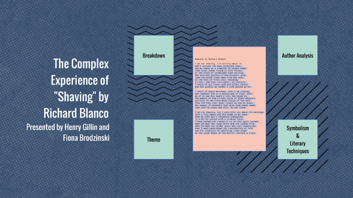 The Complex Experience of "Shaving" by Richard Blanco by Henry Gillin ...