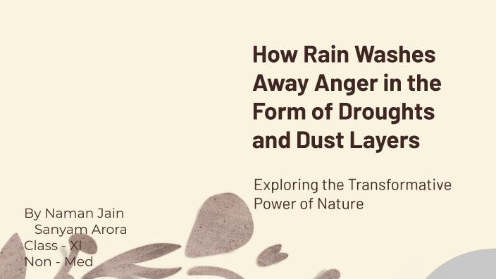 How Rain Washes Away Anger in the Form of Droughts and Dust Layers by ...