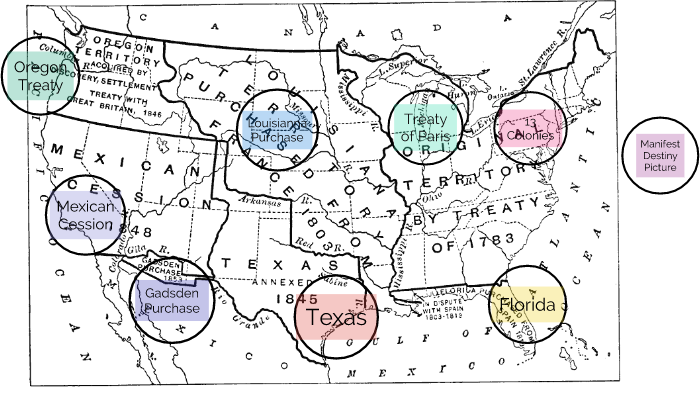 Manifest Destiny map US 1850 by Makenzie Aubel on Prezi