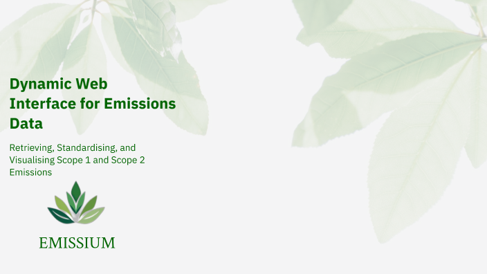 Dynamic Web Interface for Emissions Data by vvv yy on Prezi