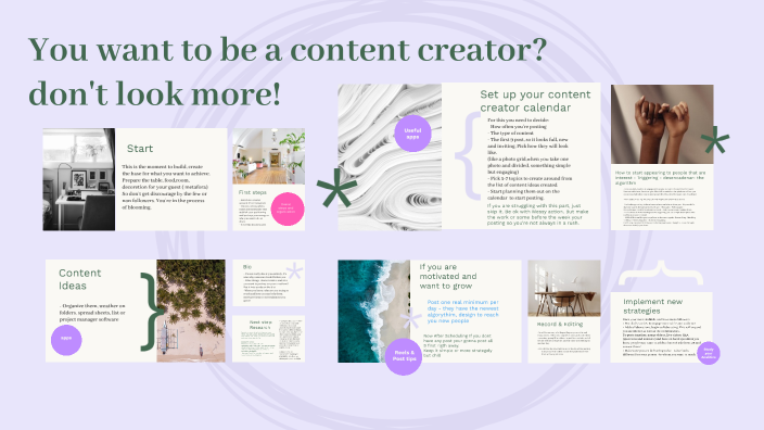 content creator guide by margot Mar on Prezi