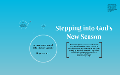Stepping into God's New Season by MARLON ROBLES on Prezi