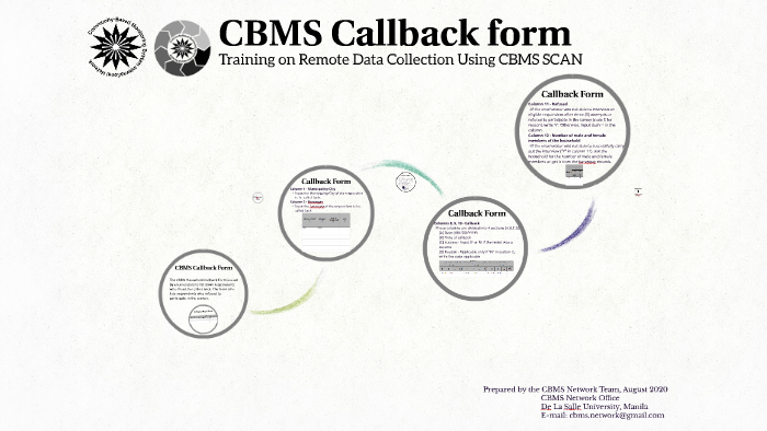 CBMS Callback form and Monitoring form by on Prezi