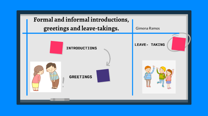 Formal and informal introductions, greetings and leave-takings. by Nery ...
