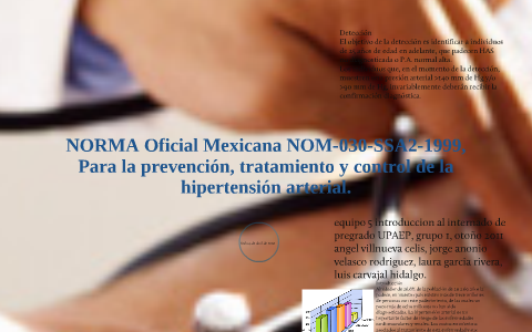 NORMA Oficial Mexicana NOM-030-SSA2-1999. by angel villanueva on Prezi