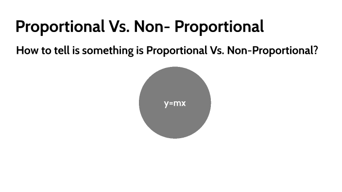 Proportional Vs. Non- Proportional by Marcy Stewart on Prezi