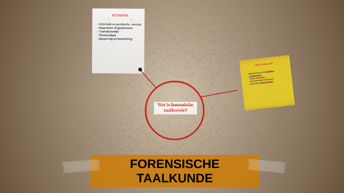 FORENSISCHE TAALKUNDE by chantalli verhoef on Prezi