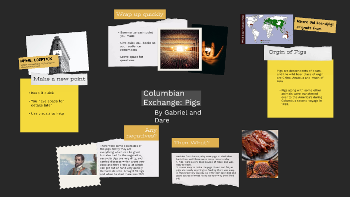 Columbian Exchange: Pigs by Gabriel Perez on Prezi
