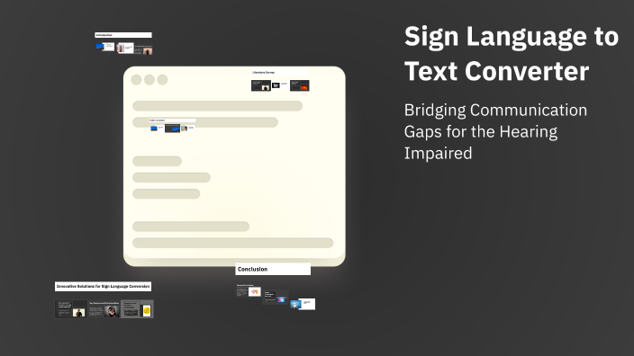 Sign Language to Text Converter by Nayana BS on Prezi