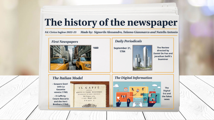 The Newspaper's History - Ed.Civica Inglese by ALESSANDRO SIGNORILE on ...