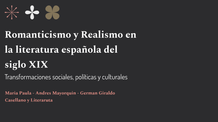 Romanticismo y Realismo en la literatura española del siglo XIX by ...