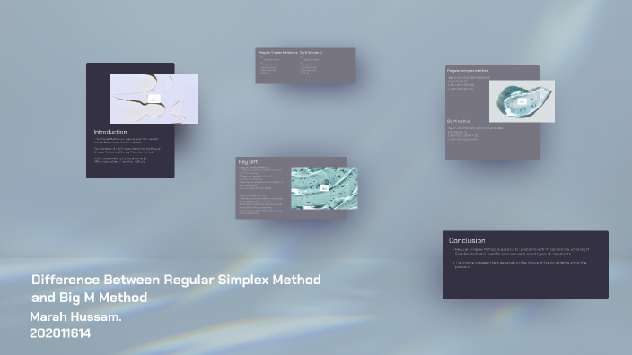 Difference Between Regular Simplex Method and Big M Method by marah ... Difference Between Regular Simplex Method and Big M Method by marah ...