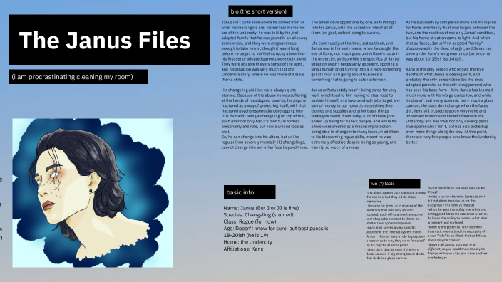 The Janus Files; Super Secret Extended DMs Version by Hayley Nieth on Prezi
