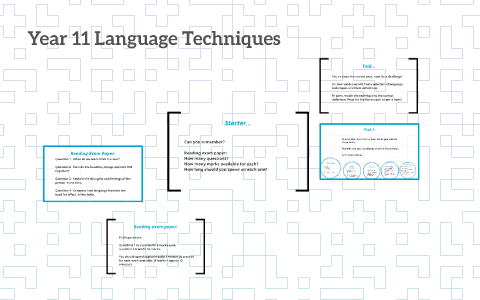 Year 11 Language Techniques by on Prezi