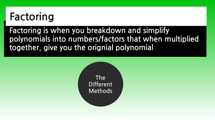 Factoring by David Perry on Prezi