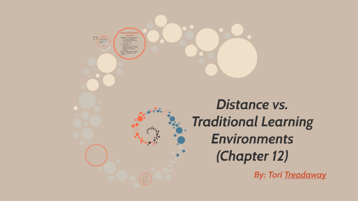 Distance vs. Traditional Learning Environments by Victoria Treadaway