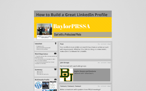 How to Build a Great LinkedIn Profile by Taylor Grantham