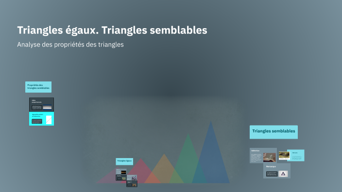 Triangles égaux. Triangles semblables by Antoine Belconde on Prezi