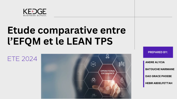 Analyse approfondie entre EFQM et Lean by Abdel hebir on Prezi