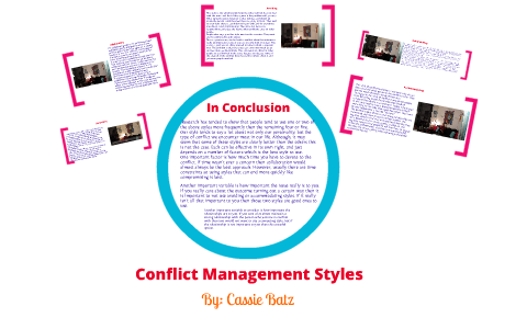 Conflict Styles by Cassie Batz on Prezi