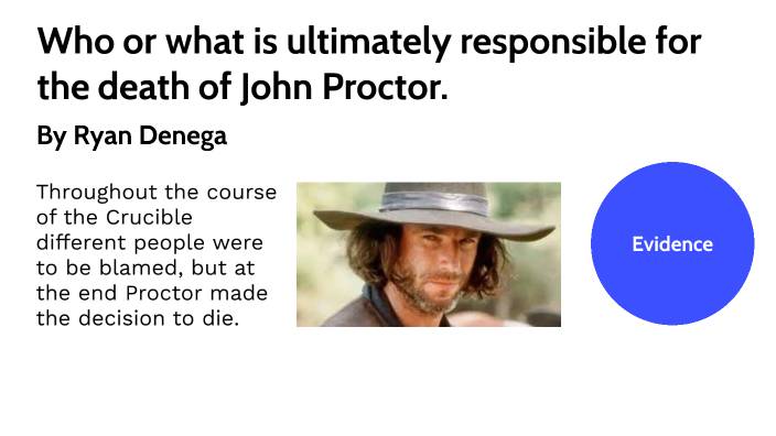 Who or what is ultimately responsible for the death of John Proctor by ...