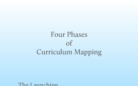 The Four Phases of Curriculum Mapping by Socorro Gonzalez on Prezi