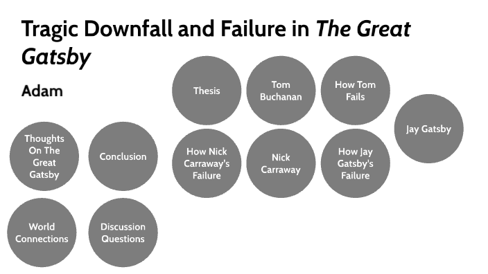 Tragic Downfall and Failure in The Great Gatsby by Adam Larsen on Prezi