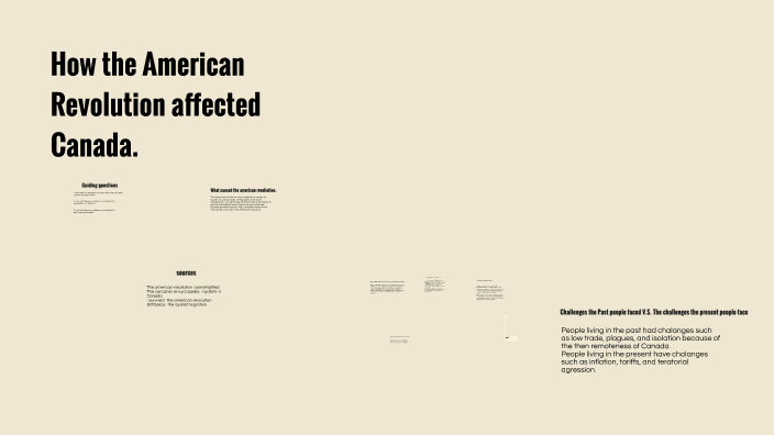 How the american revolution affected Canada. by William Trudel on Prezi