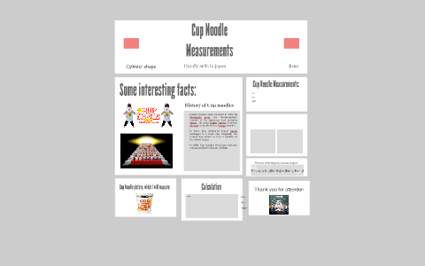 Cup Noodle Measurements by on Prezi