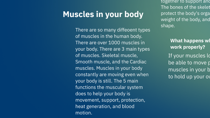 Muscular body system by Shane Backus on Prezi