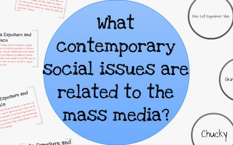 What contemporary social issues are related to the mass media? by Zoey ...