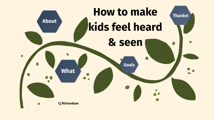 How to make kids feel heard and seen! by CJ Richardson on Prezi