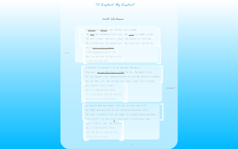 Walt Whitman "O Captain! My Captain!" Annotation by Jeremiah Alexander ...