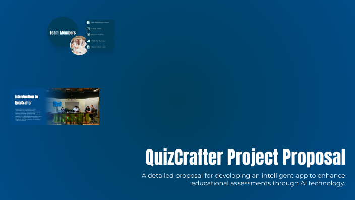 QuizCrafter Project Proposal by Shamim Hossan on Prezi