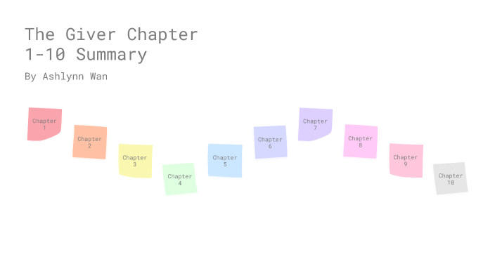 The Giver Chapter 1-10 summary by Ashlynn Wan on Prezi