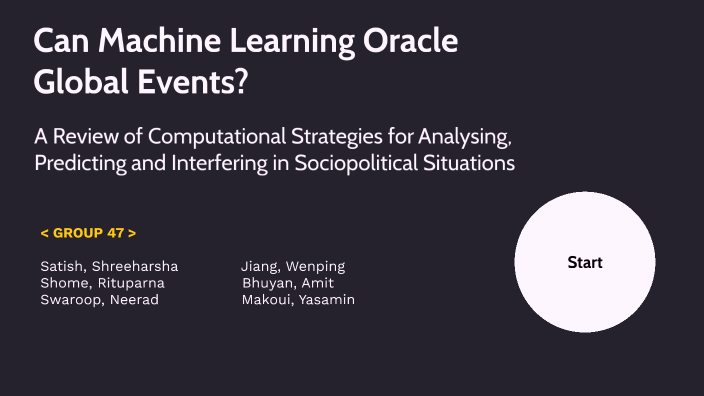 Can Machine Learning Oracle Global Events? - A Review of Computational ...