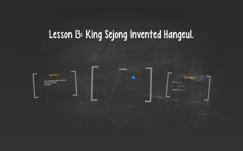 Lesson 13: King Sejong Invented Hangeul. by Jongsoo Yoon on Prezi