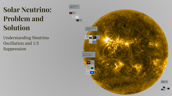 Solar Neutrino: Problem and Solution by Abhishek chhipa physics on Prezi