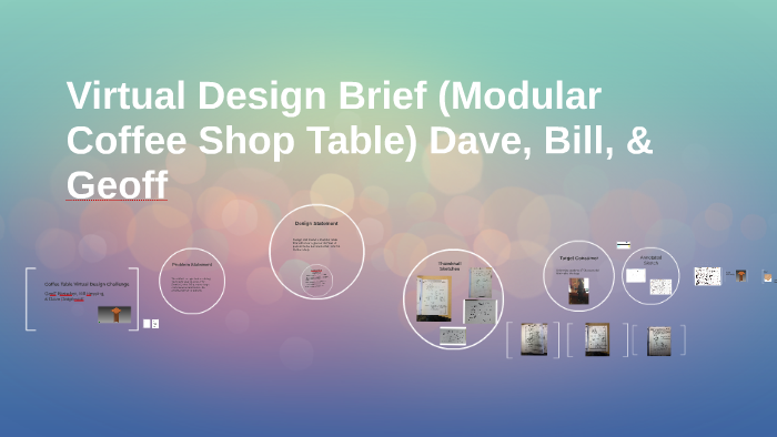 Virtual Design Brief (Modular Coffee Shop Table) by Geoffrey Brencher ...