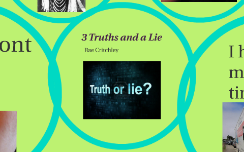 3 Truths and a Lie by Rae Critchley