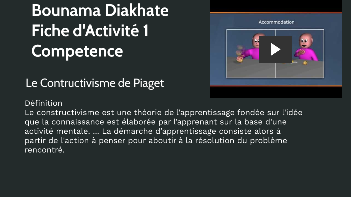 Le Constructivisme de Piaget by Bounama Diakhate on Prezi