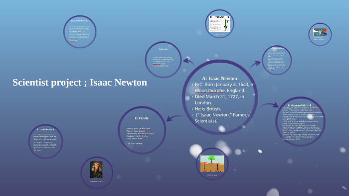 Scientist project ; Isaac Newton by Haidyn Markos