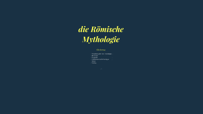 die Römische Mythologie by Wanda Drost on Prezi