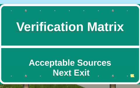 Verification Matrix by Gonzalo De La Rosa on Prezi