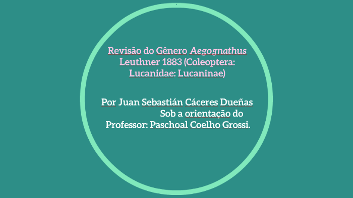 Revisão do Gênero Aegognathus Leuthner 1883 (Coleoptera: Luc by juan ...