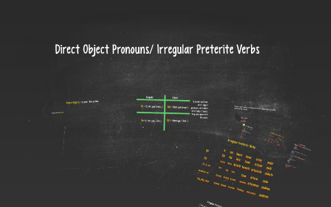 Direct Object Pronouns/ Irregular Preterite Verbs by Franklin Nguyen on ...