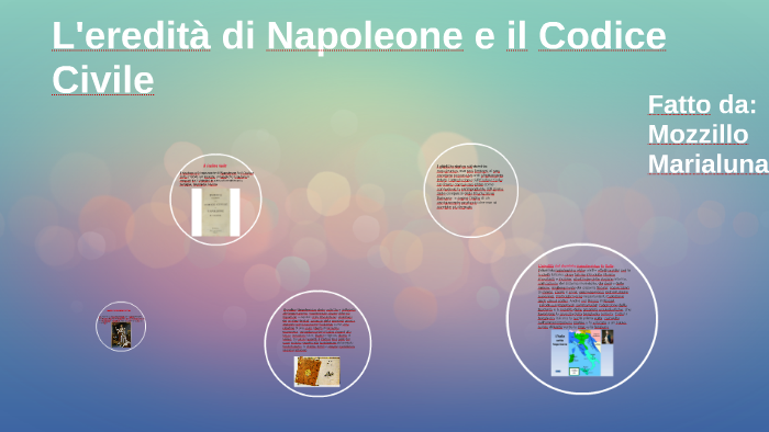 L'eredità di Napoleone e il Codice Civile by Armonia Cappuccio on Prezi